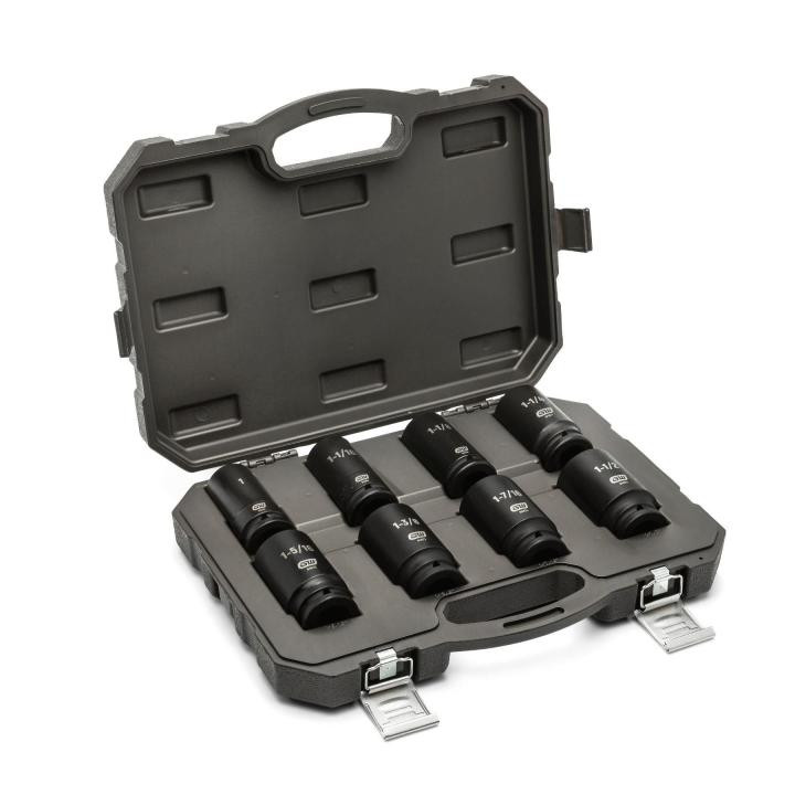 GEARWRENCH GW-84036 3/4in Drive 6 Point SAE Deep Impact Socket Set 8 ...
