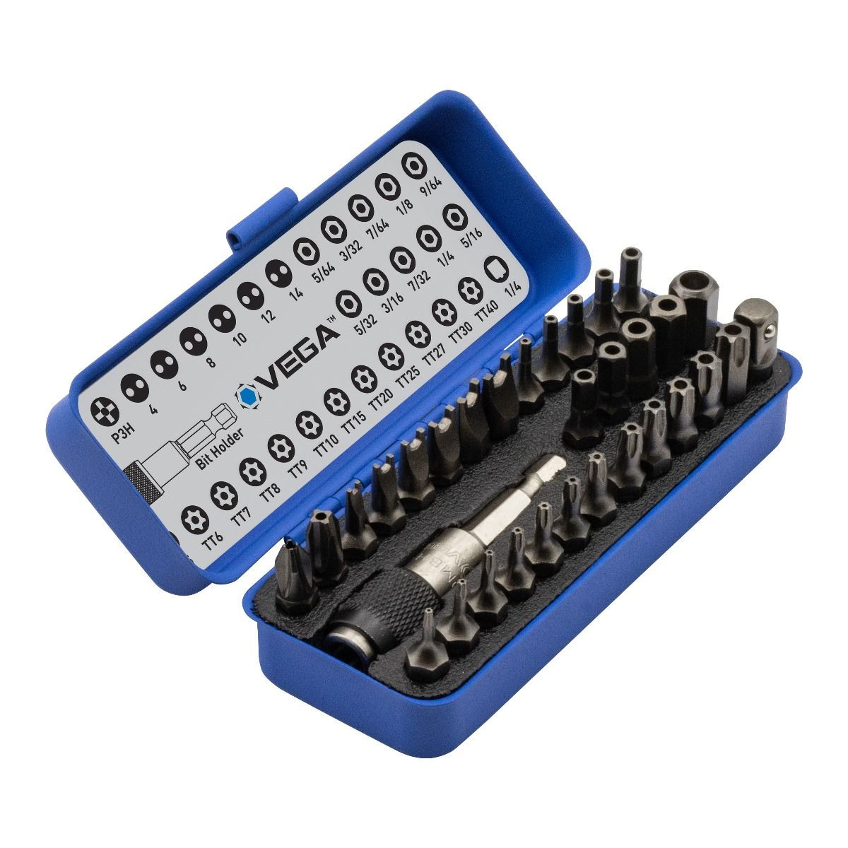 Vega Industries VEGA-V32-1TP ProBox Tamperproof Driver Bit 32 Piece Set ...