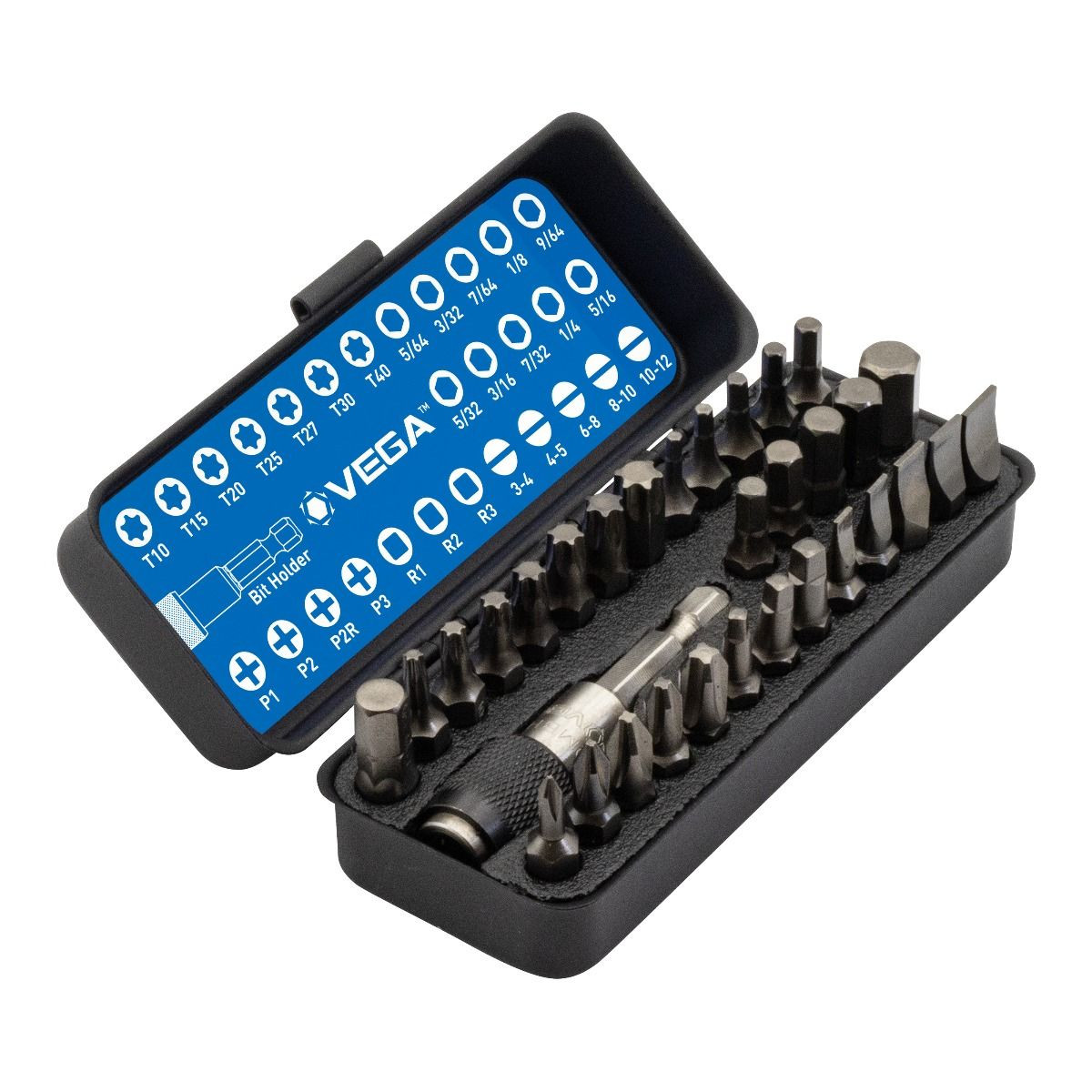 Vega Industries VEGA-V32-1P ProBox Standard Driver Bit 32 Piece Set ...