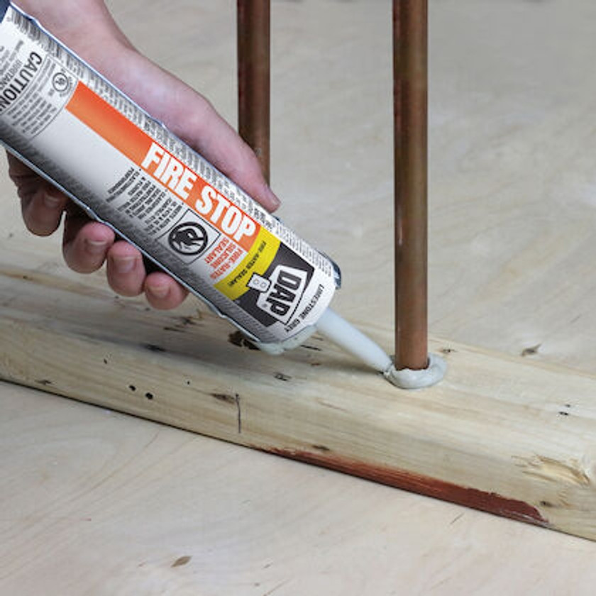 DAP DAP-71064 Fire Stop Fire-Rated Silicone Sealant Light Gray 300ml ...