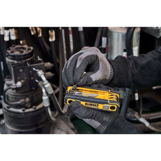DEWALT DEW-DWHT70266 TOUGHSERIES Folding Locking Hex Key - SAE - Atlas ...