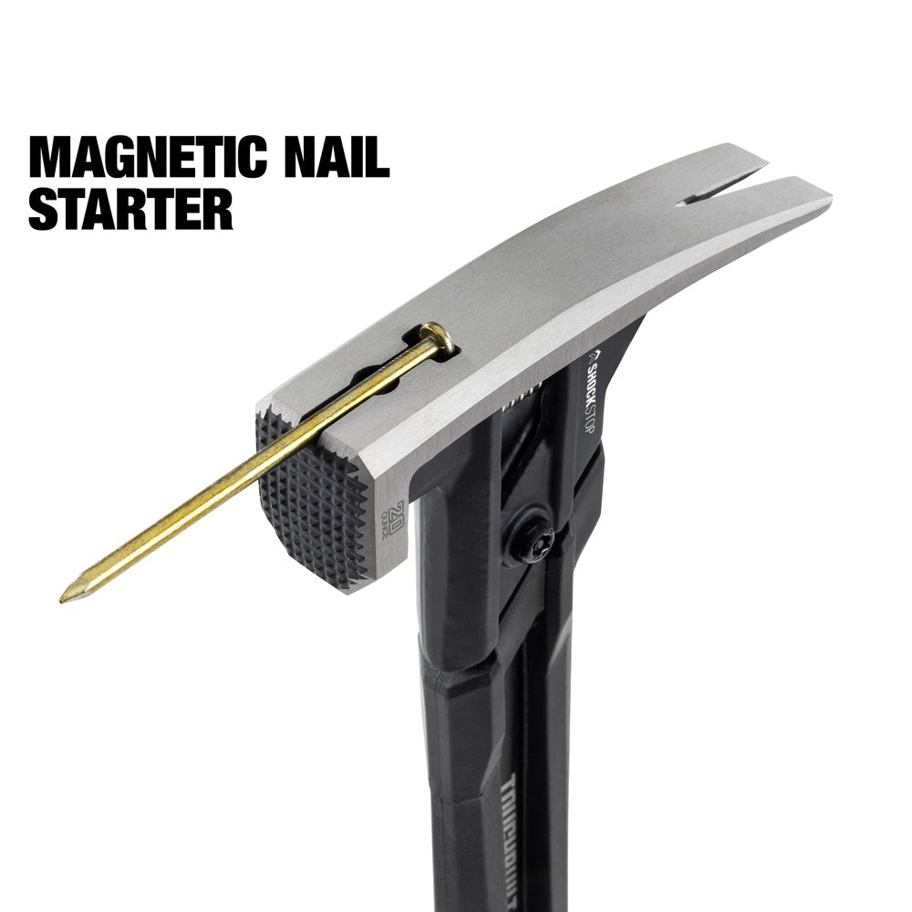 ToughBuilt TB-H1-1SBR-S20X 20Oz Shockstop Steel Rip Hammer - Milled ...