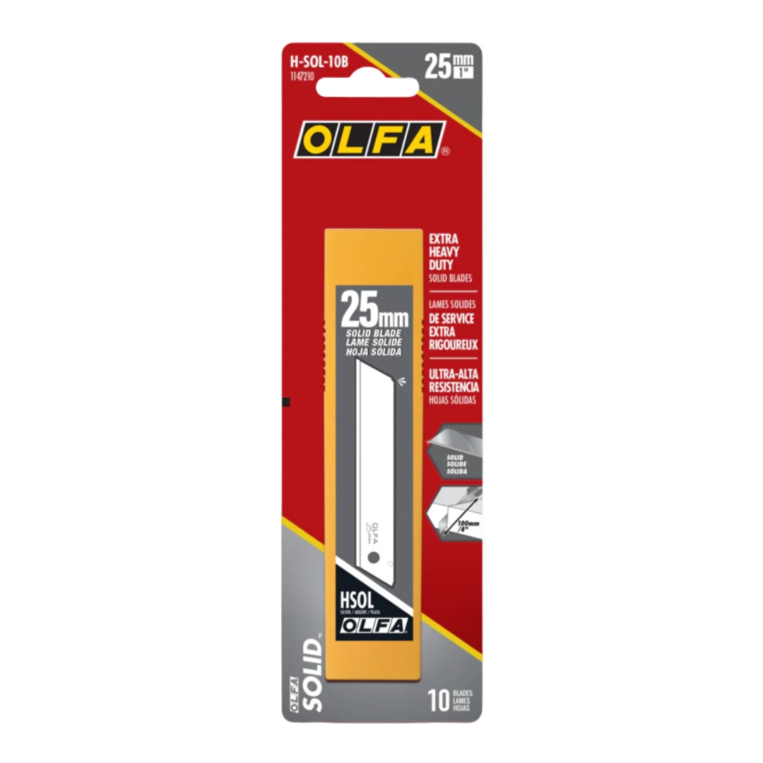 Olfa Blades OLFA-H-SOL-10B 25mm H-SOL-10B Solid Blades 10-Pack - Atlas ...