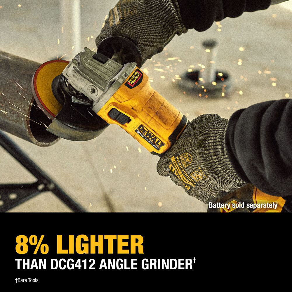 DEWALT DEW-DCG407B 20V MAX 4.5in Brushless Angle Grinder Bare Tool ...