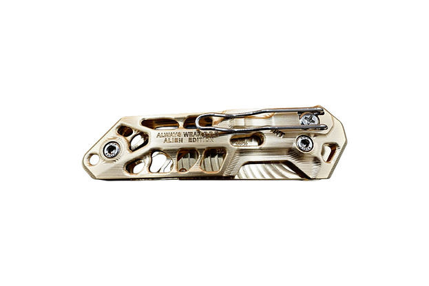 Kinetic Customs KIN-ALN-BRSS Brass Alien Edition Utility Knife - Atlas ...