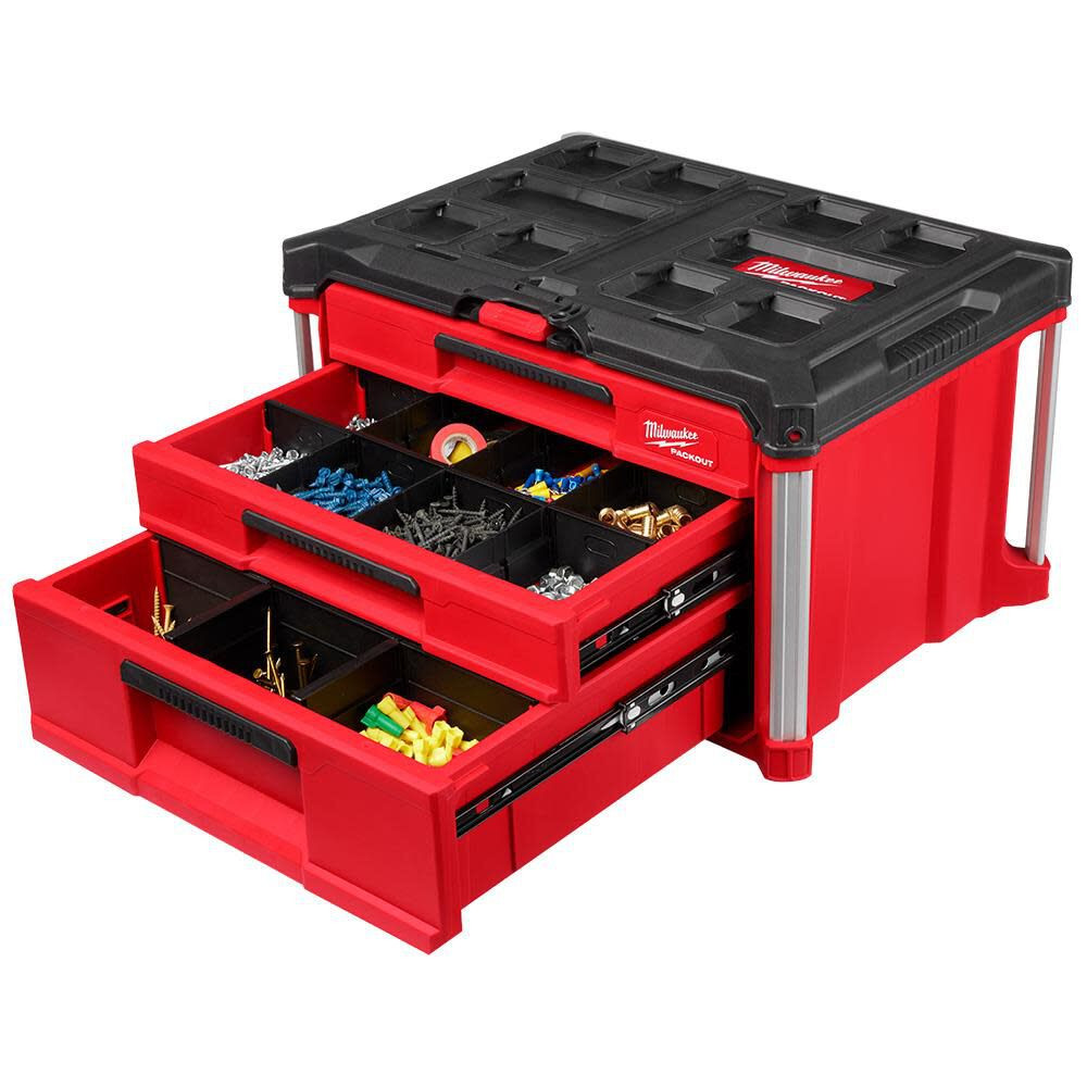 Milwaukee MIL-48-22-8447 PACKOUT Multi-Depth 3-Drawer Tool Box - Atlas ...