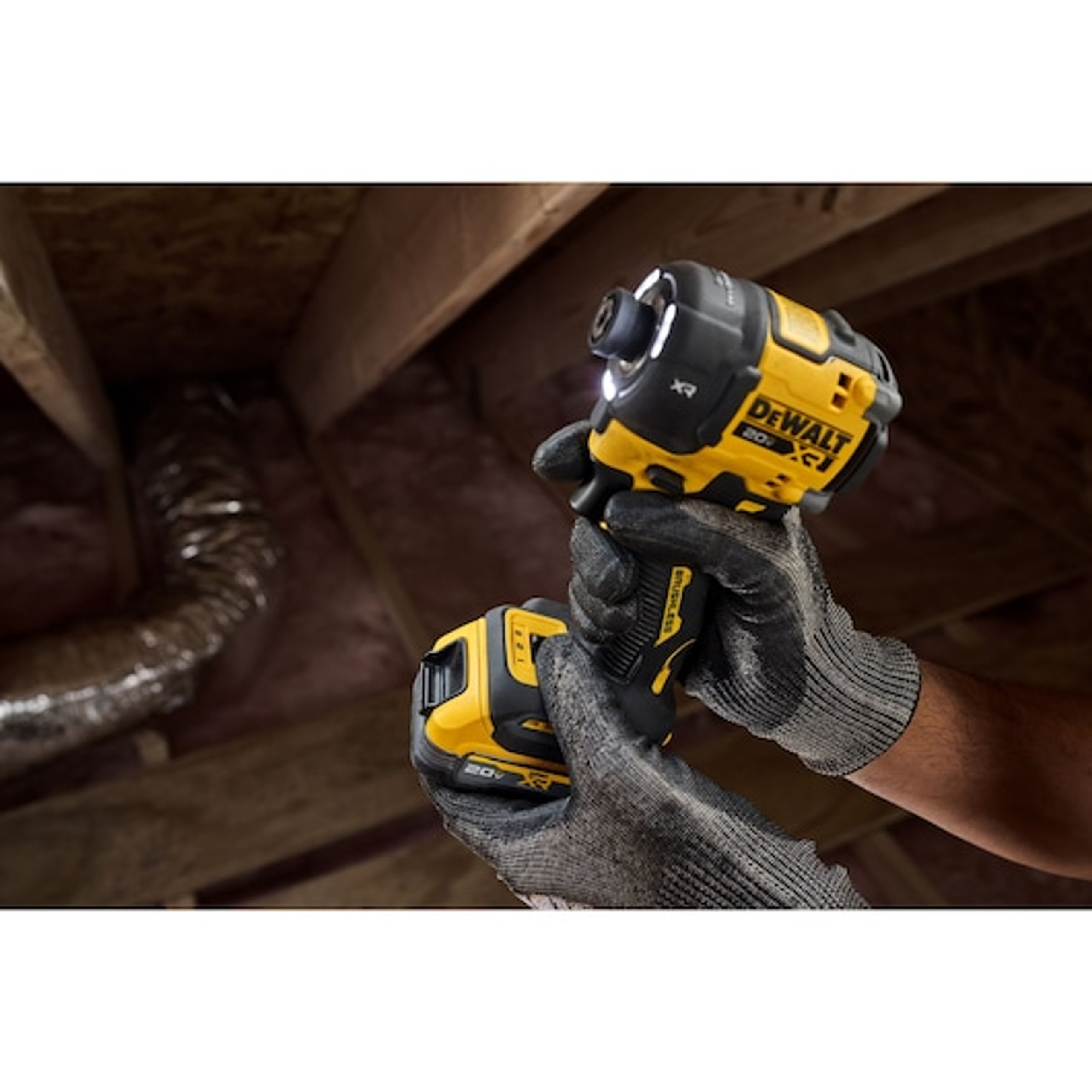 DEWALT DEW-DCF870B 20V MAX XR Brushless Cordless 1/4in Quiet Hydraulic Impact Driver Bare Tool ...