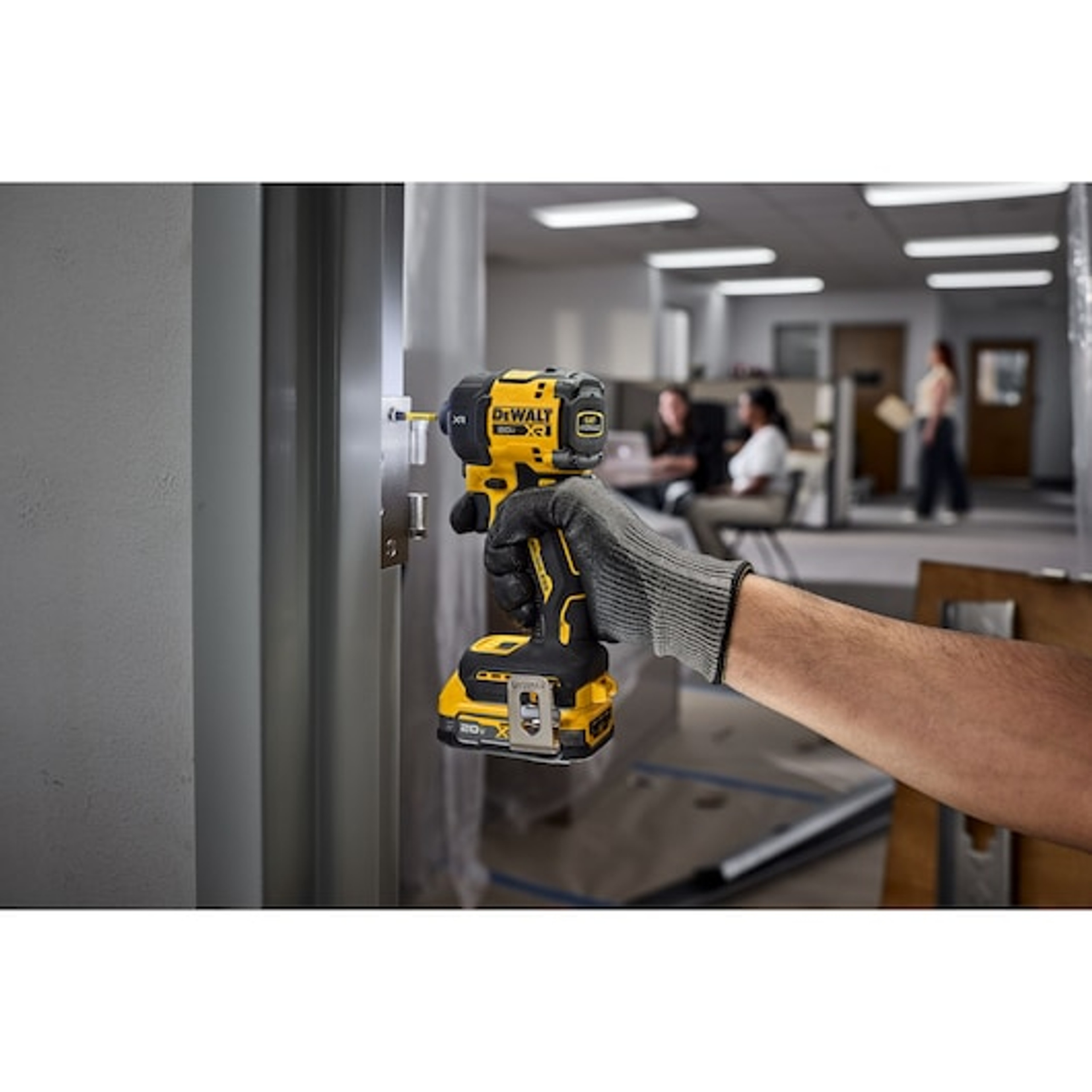 DEWALT DEW-DCF870B 20V MAX XR Brushless Cordless 1/4in Quiet Hydraulic Impact Driver Bare Tool ...
