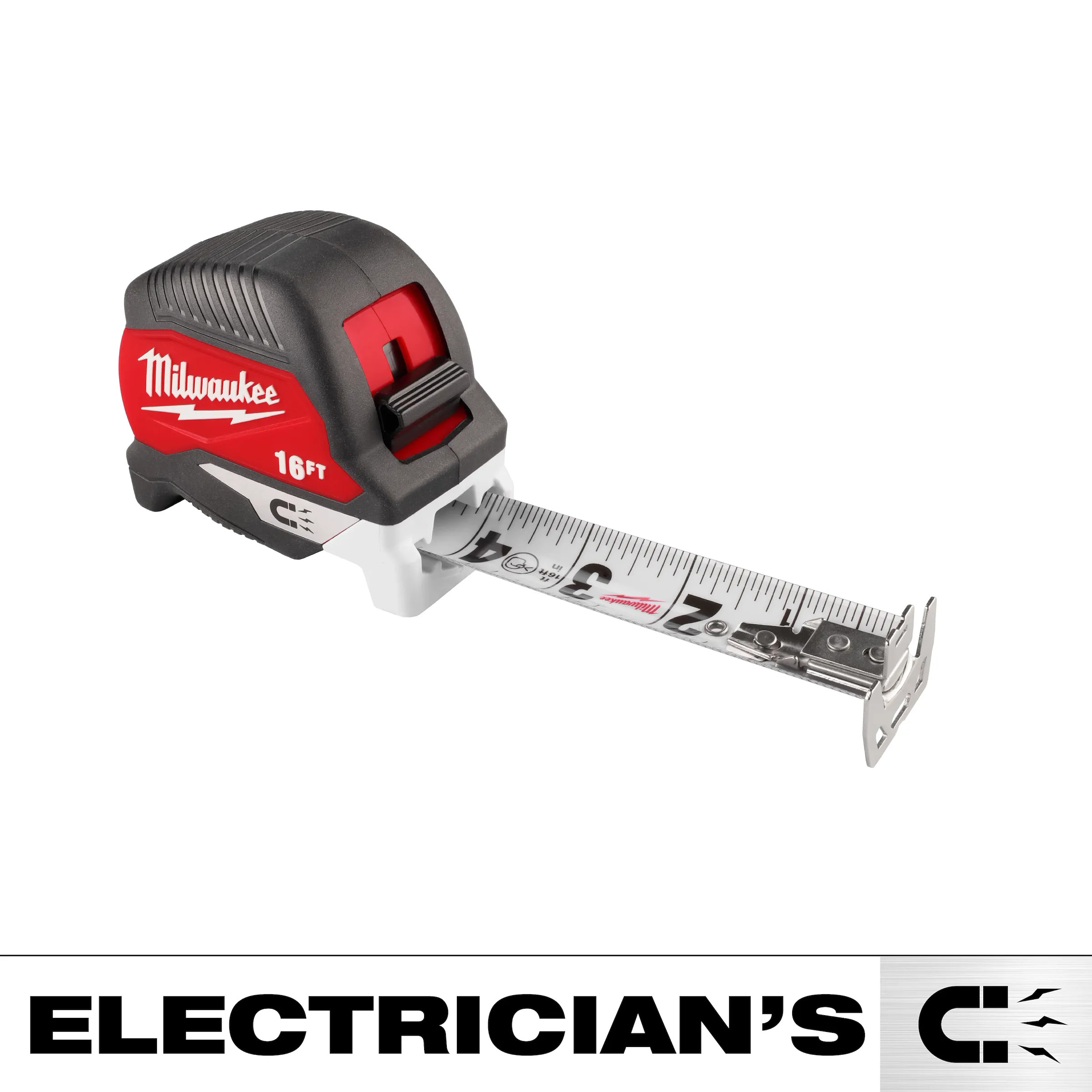 Milwaukee MIL 48 22 1018M 16ft Electrician s Magnetic Tape Measure Atlas Machinery