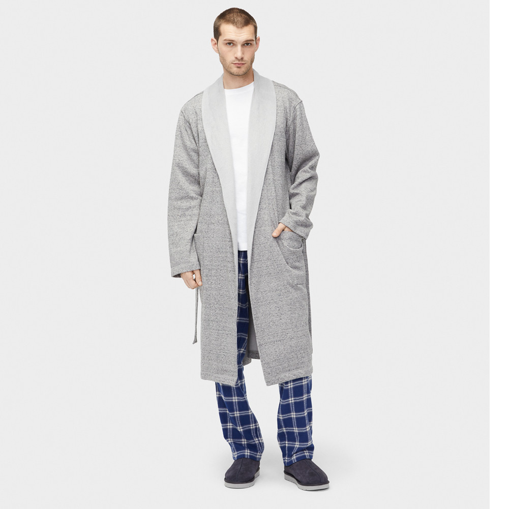 UGG Men's Robinson Robe - Grey | Discount UGG Apparel Mens Robes & More ...