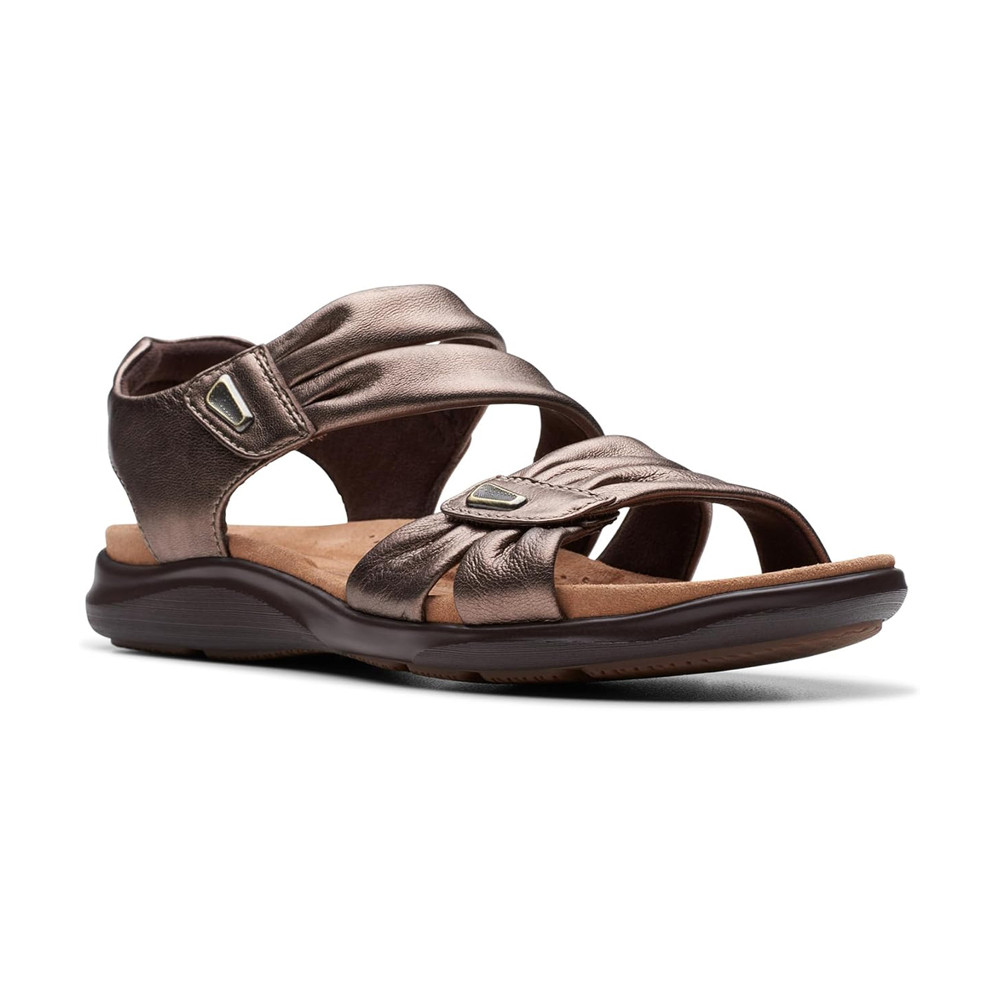 Clarks Women's Kitly Ave Sandal - Brown | Discount Clarks Ladies ...