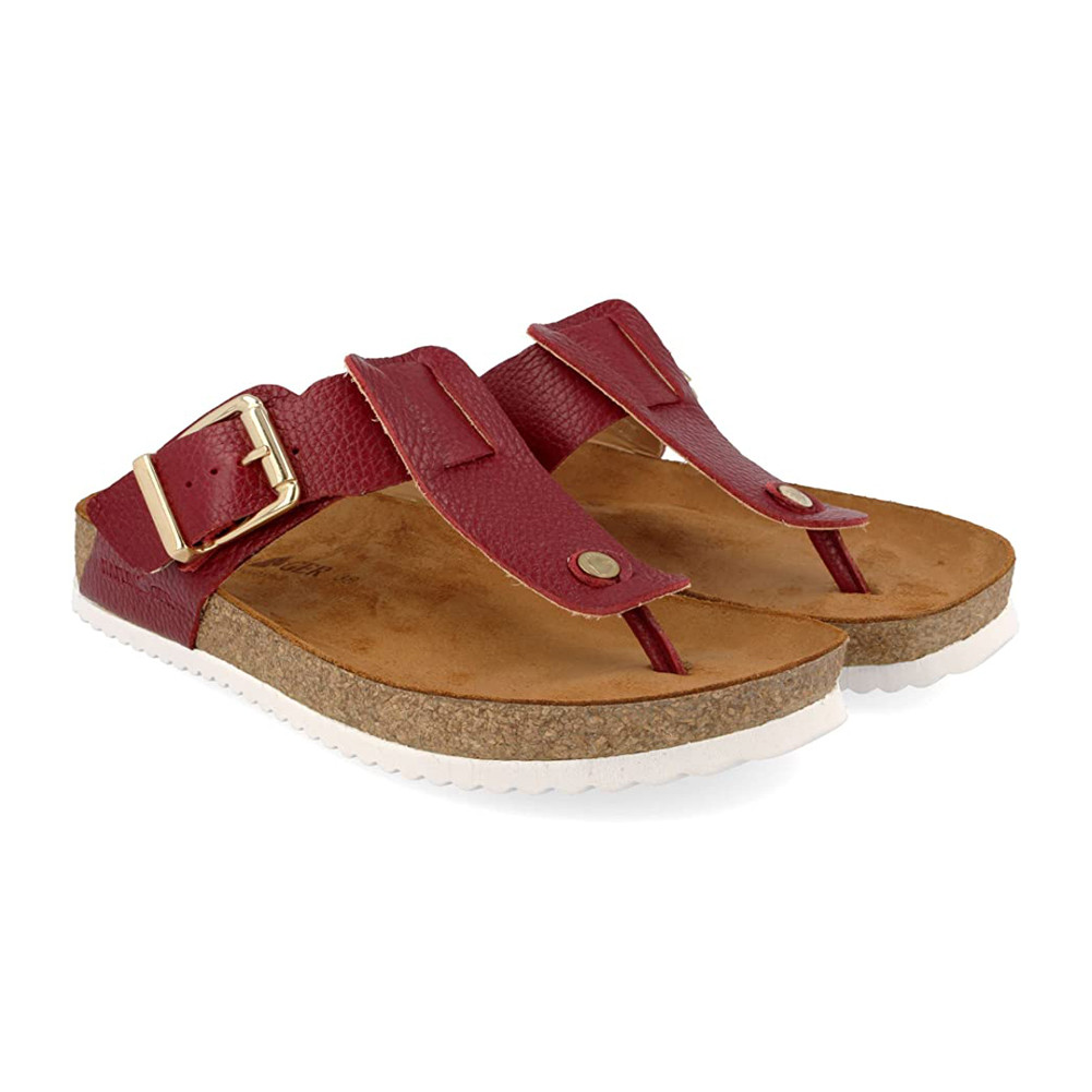 Haflinger Women's Cora Slide Sandal - Red | Discount Haflinger Ladies ...