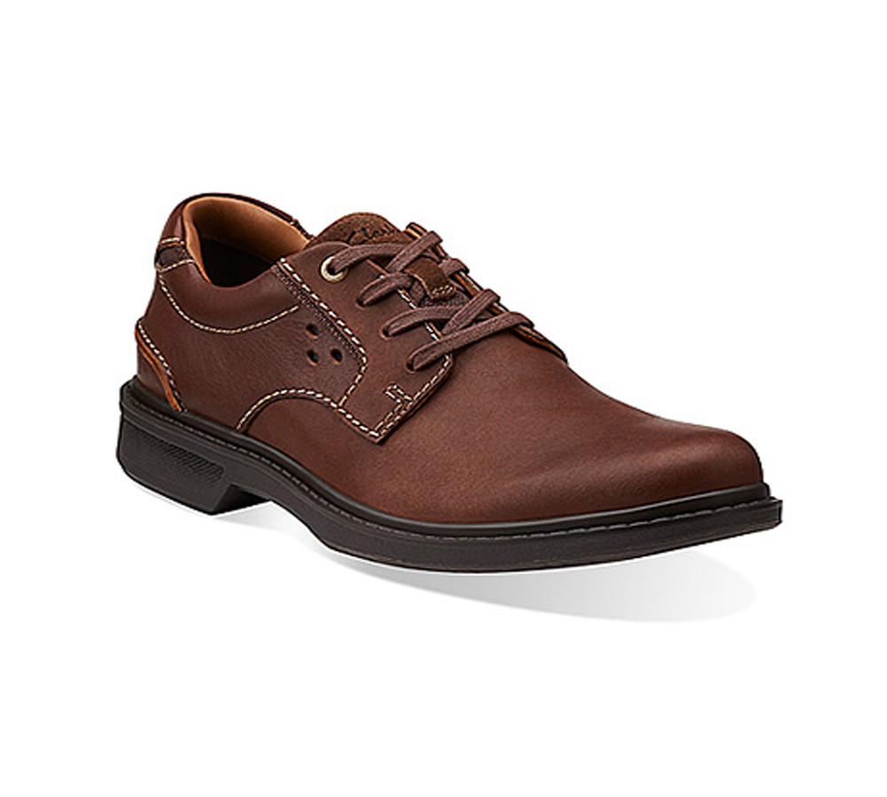 Clarks Men's Wavecenter Tie Oxford - Brown | Discount Clarks Men's Casual Shoes & More - Shoolu ...