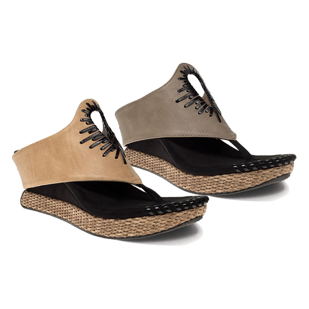 Modzori Women's Ophelia Reversible Wedge Sandal - Multicoloured ...