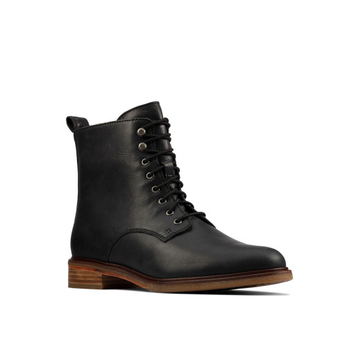 Clarks Women's Clarkdale Lace Boot - Black | Discount Clarks Ladies ...
