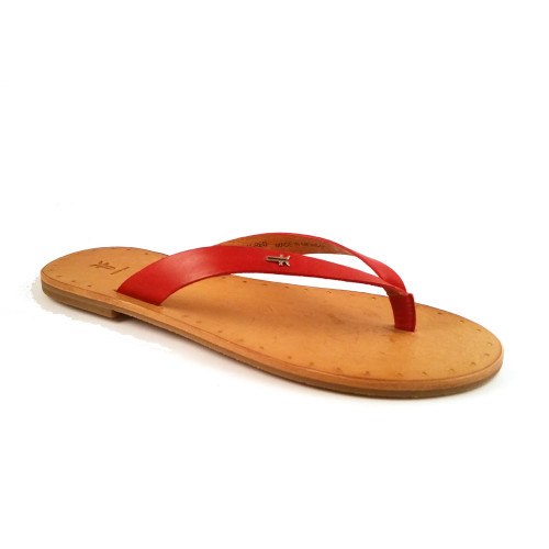 FRYE Women's Ally Logo Flip Flop - Red | Discount FRYE Ladies Sandals ...