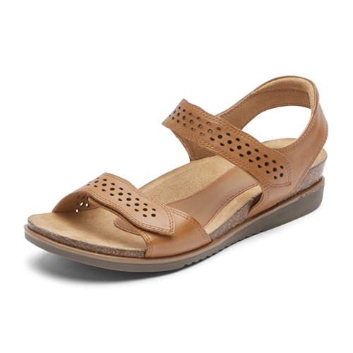 Cobb Hill Women's May Wave Strap Sandal - Brown | Discount Cobb Hill ...