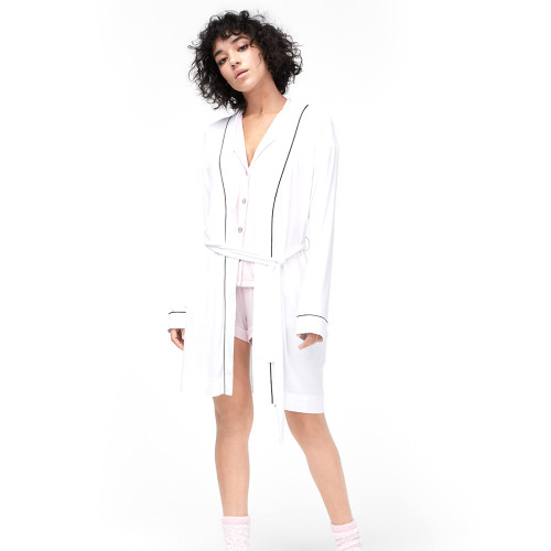 UGG Women s Aldridge Short Robe Off White Discount UGG Apparel Ladies Sleepwear More Shoolu Shoolu