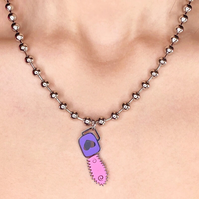 Egirl Cute Chainsaw Necklace - Cosmique Studio