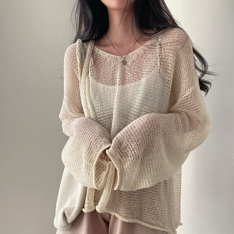 One Size Mesh Sweater - Cosmique Studio