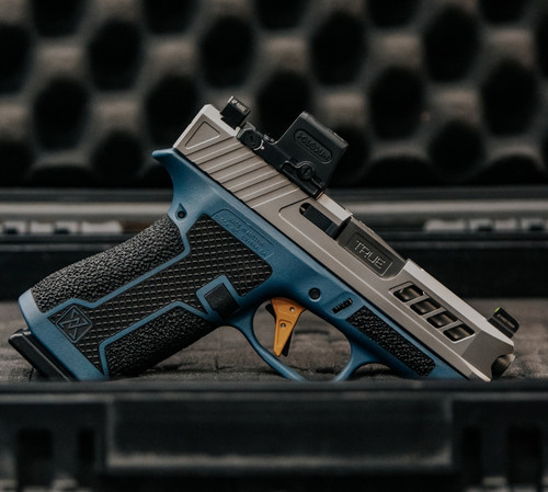 Stainless and Blue Glock 43X - True Precision, Inc.