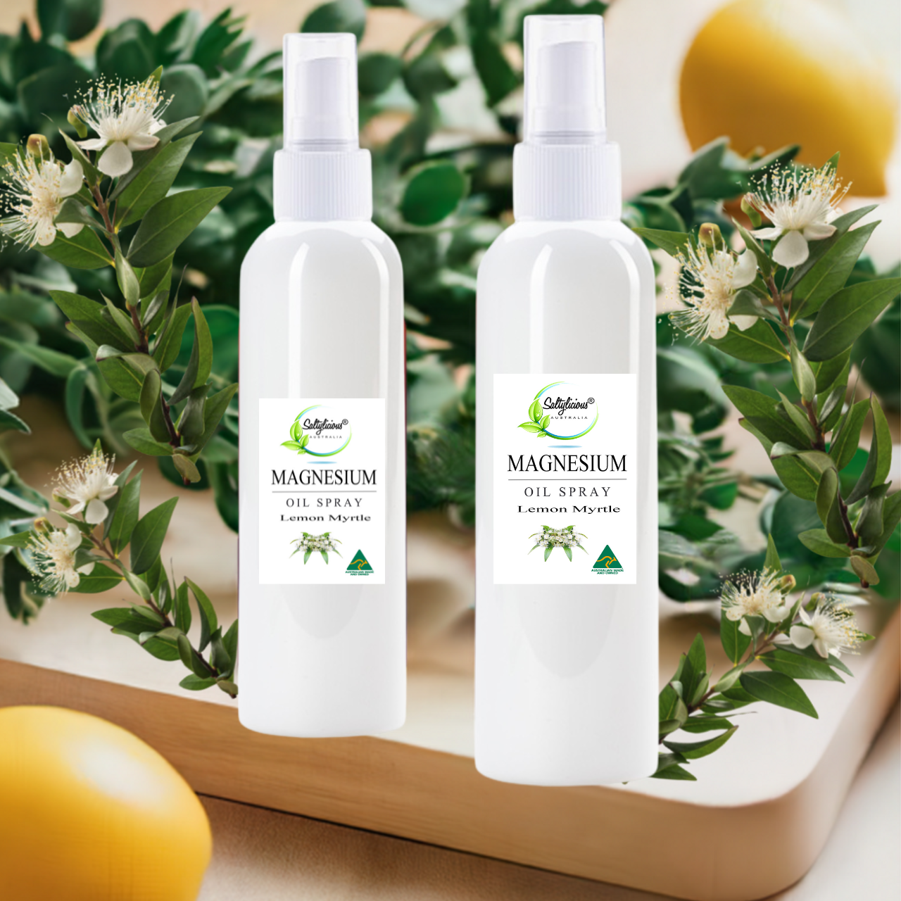 Lemon Myrtle Magnesium Oil Spray - Saltylicious® Bath Body and Beauty ...