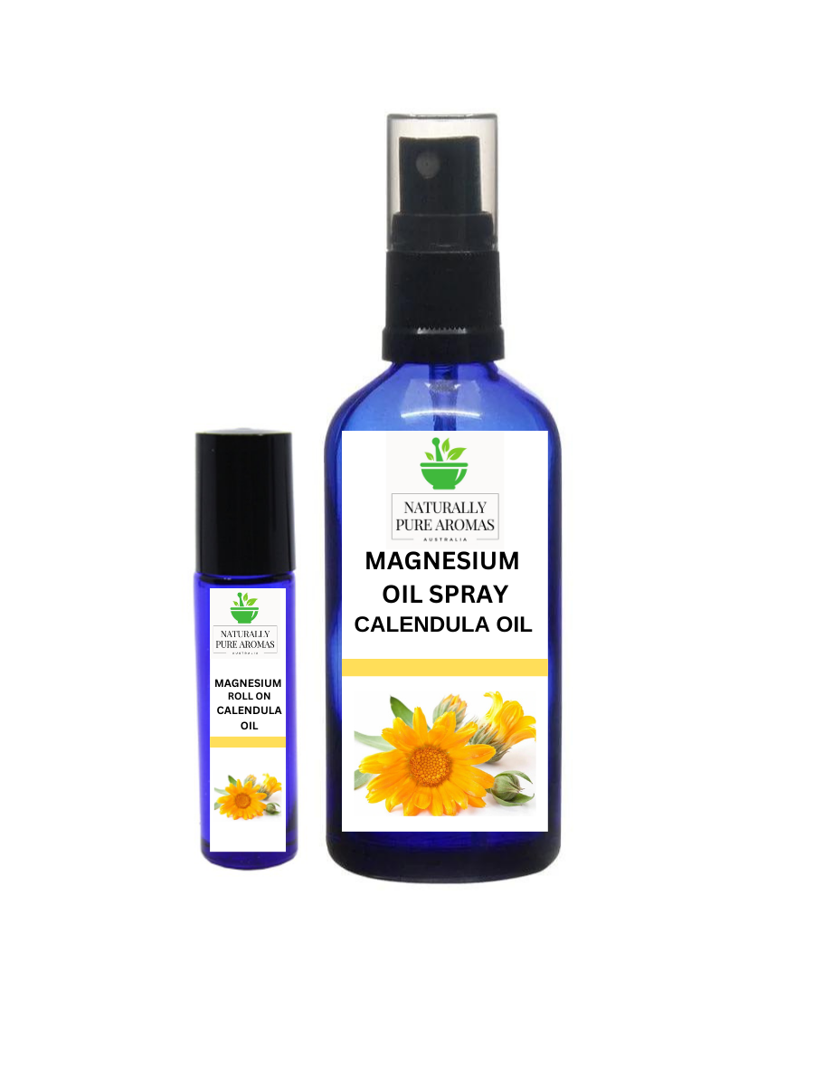Magnesium Oil Roll On & Spray with Organic Calendula Oil - Saltylicious ...