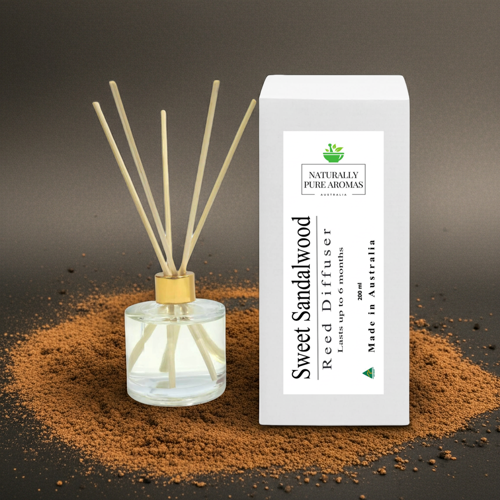 Sandalwood Reed Diffuser 200 ml - Saltylicious® Bath Body and Beauty ...