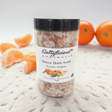 Exotic Nights Premium Detox Bath Soak - Saltylicious® Bath Body and ...