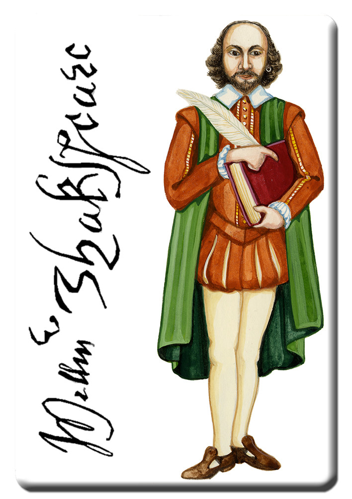 Flexible Rectangular Magnet - Shakespeare Standing