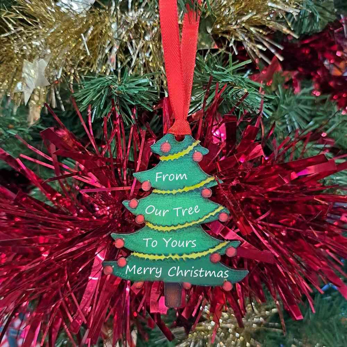 Customised Wooden Christmas Tree Decoration