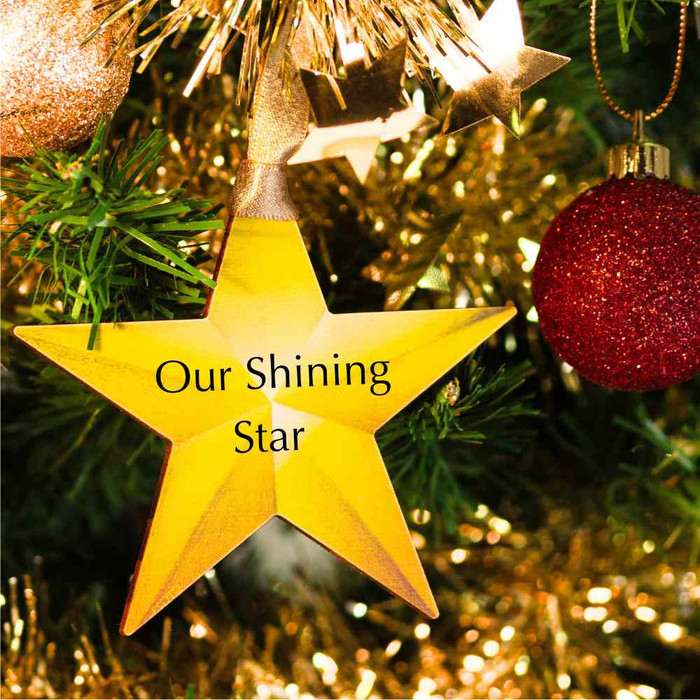 Wooden Star Christmas Decoration - Christmas Messages and Repeat Custom ...