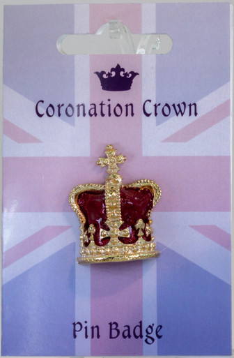 Coronation Crown Pin Badge