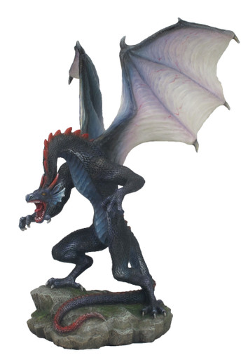 Roaring Blue Dragon Statue
