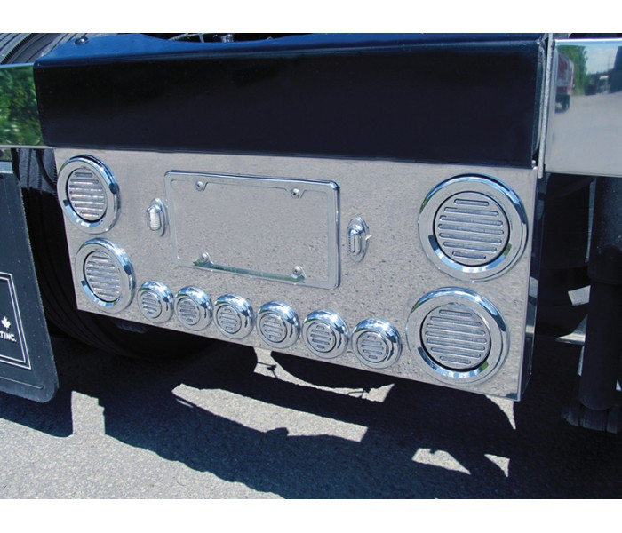 Mud Flap Hanger & Rear Center Panel Kit With LED Lights & Clear Lens ...