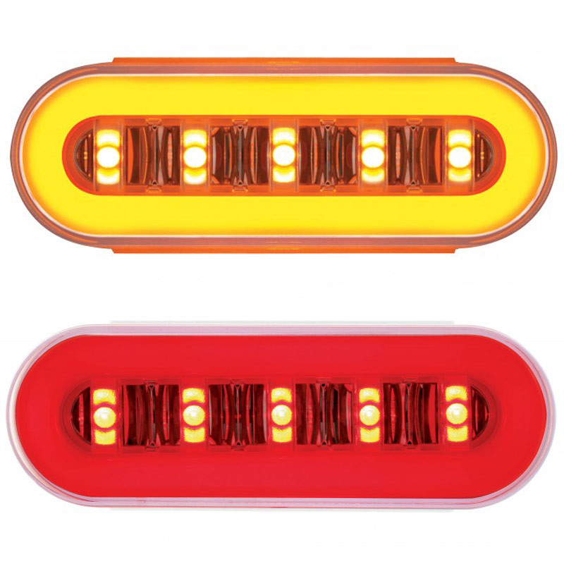 6" Oval Halo Red LED Light - Raney's Truck Parts