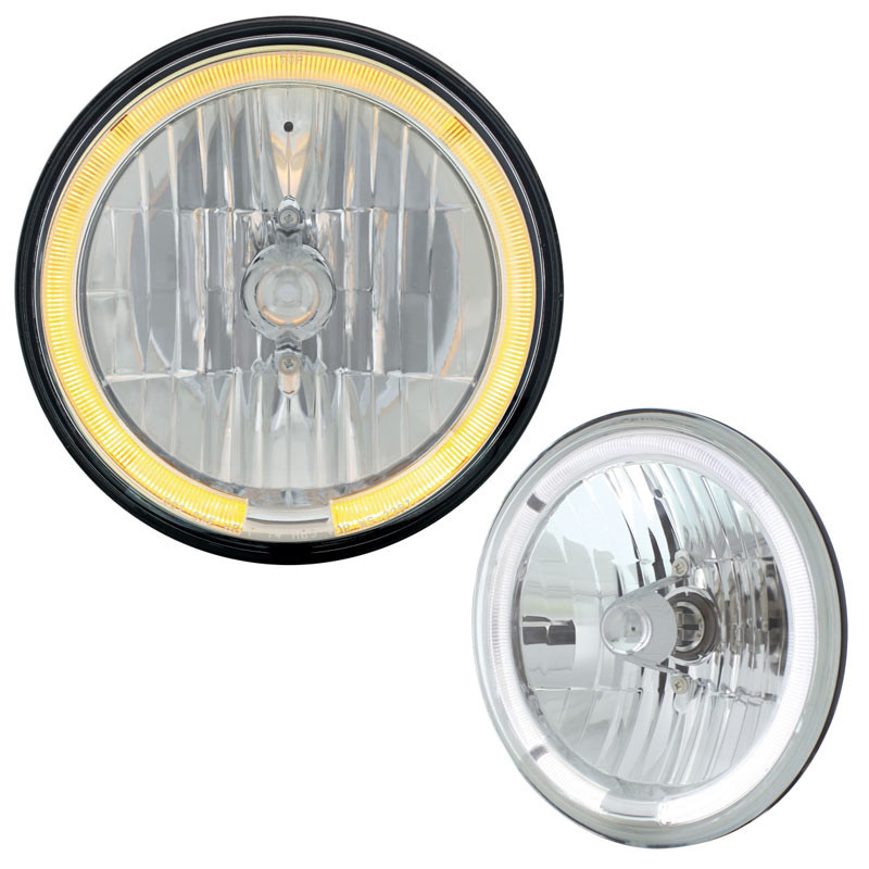7" Round Crystal Headlight With Sylvania Halogen Bulb - Raney's Truck Parts