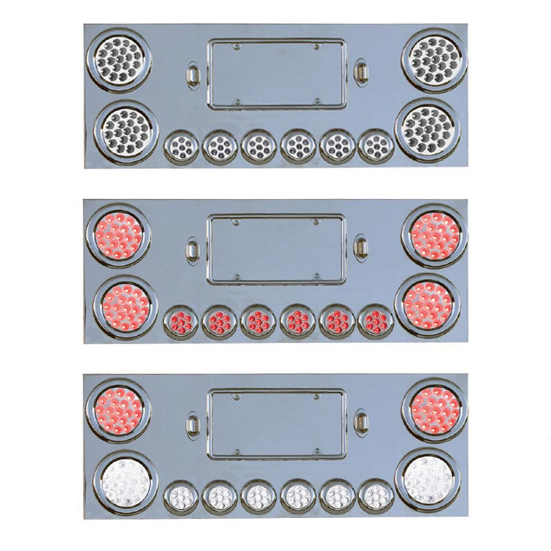 Rear Center Panel With Standard 4" x 2 1/2" LED's - Raney's Truck Parts