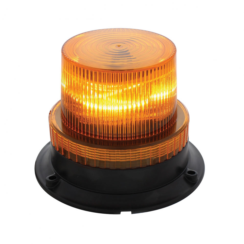 High Power LED Beacon Strobe Light Clear Amber Low Profile - Raney's ...