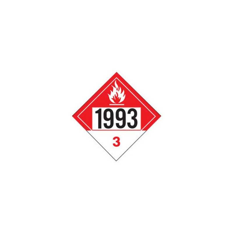 Flammable 1203 Class 3 Placard Sign Sticker - Raney's Truck Parts