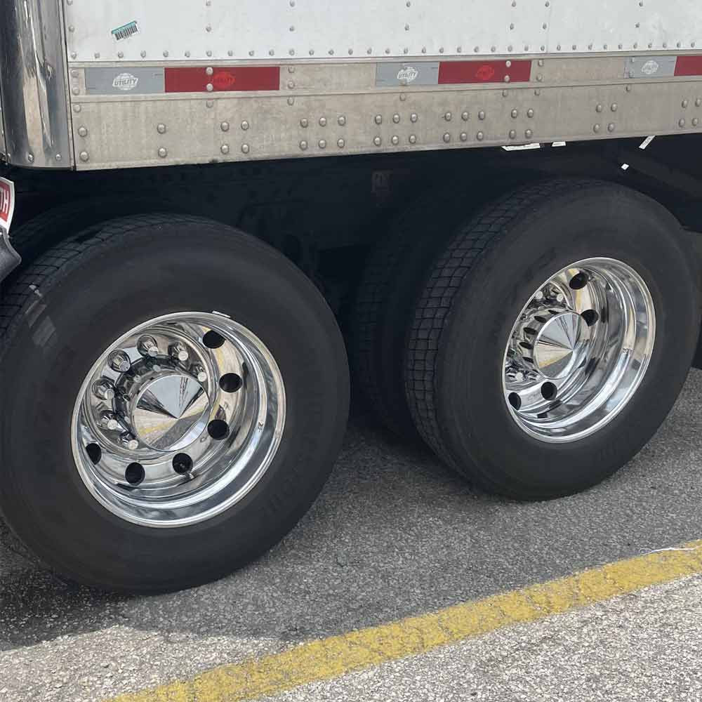 Complete Chrome Pointed Axle Cover Kit with Spiked Lug Nut Covers ...