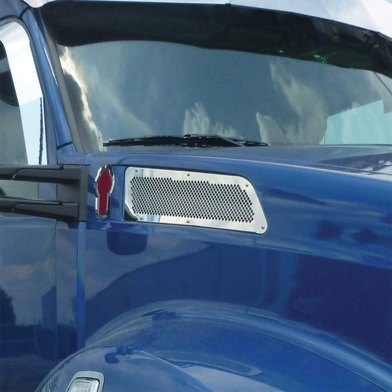 Kenworth T880 Stainless Steel Hood Shield Bug Deflector - Raney's Truck ...