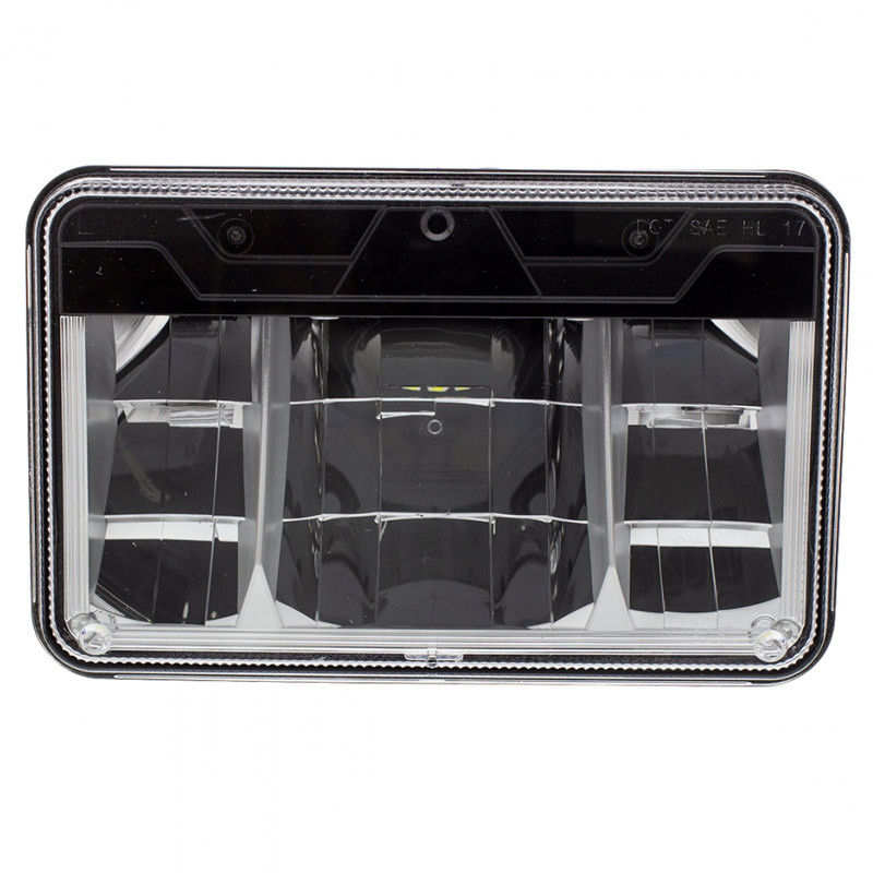 4" x 6" Full LED High & Low Beam Rectangular Headlight With Halo Ring ...
