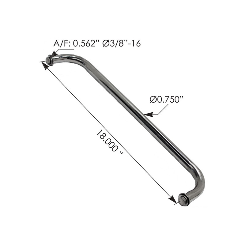 24" Universal Stainless Steel Grab Handle 9423 690023 - Raney's Truck Parts