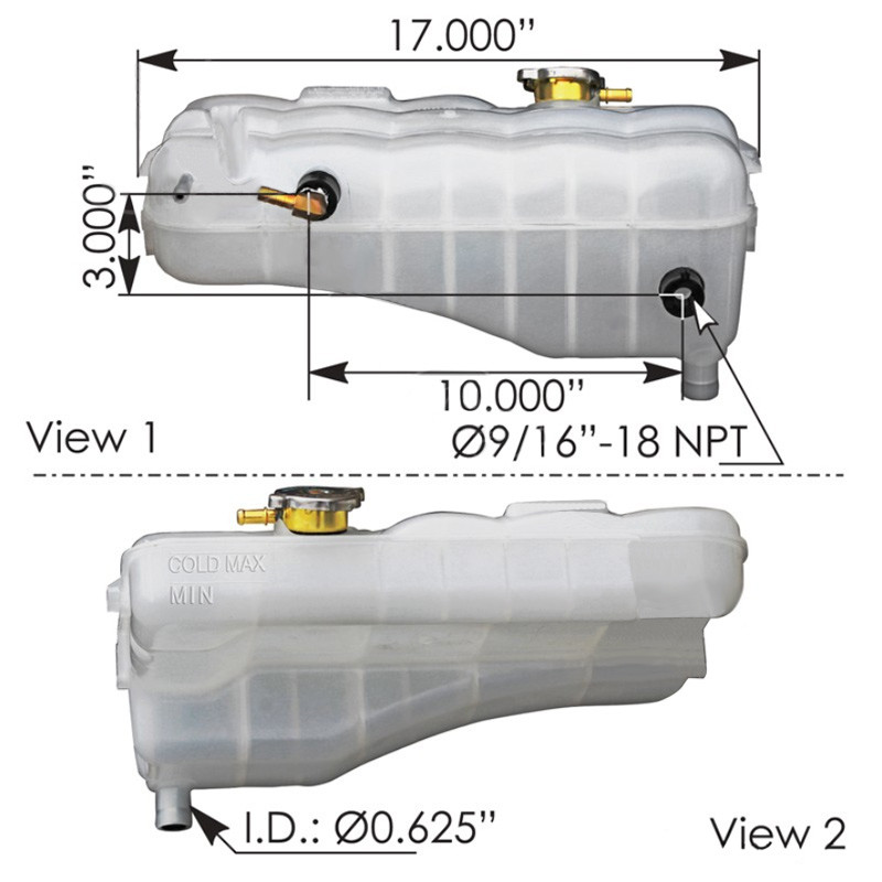 Mack Granite Coolant Reservoir Tank 25174629 - Raney's Truck Parts
