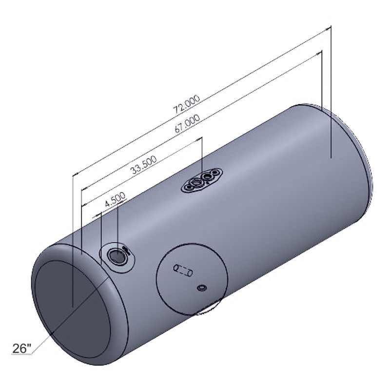 Semi-Truck Aluminum Diesel Fuel Tanks