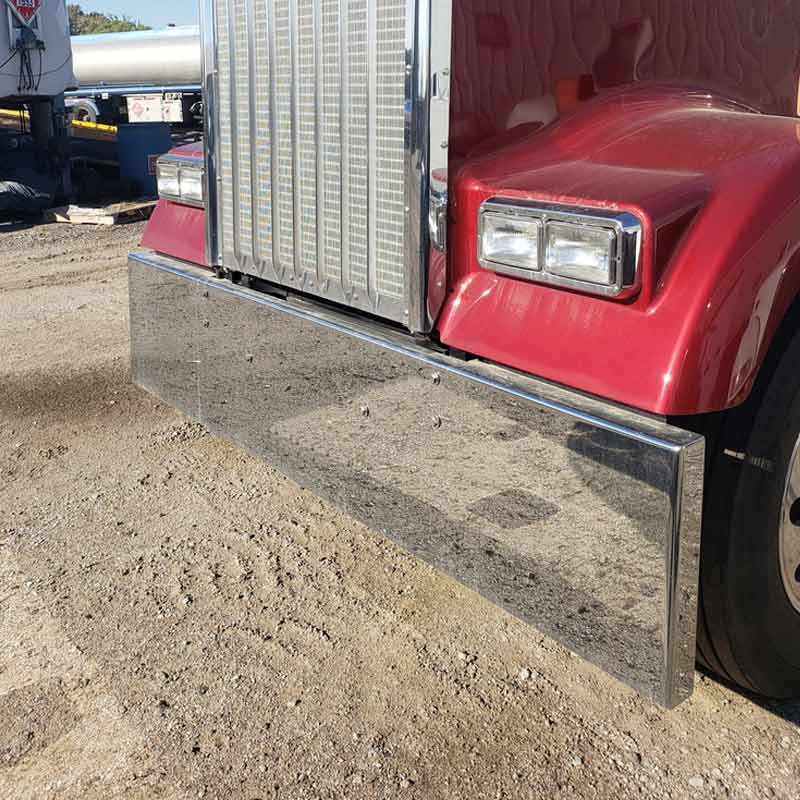Kenworth W900B Chrome Texas Square Bumper By Valley Chrome - Raney's ...