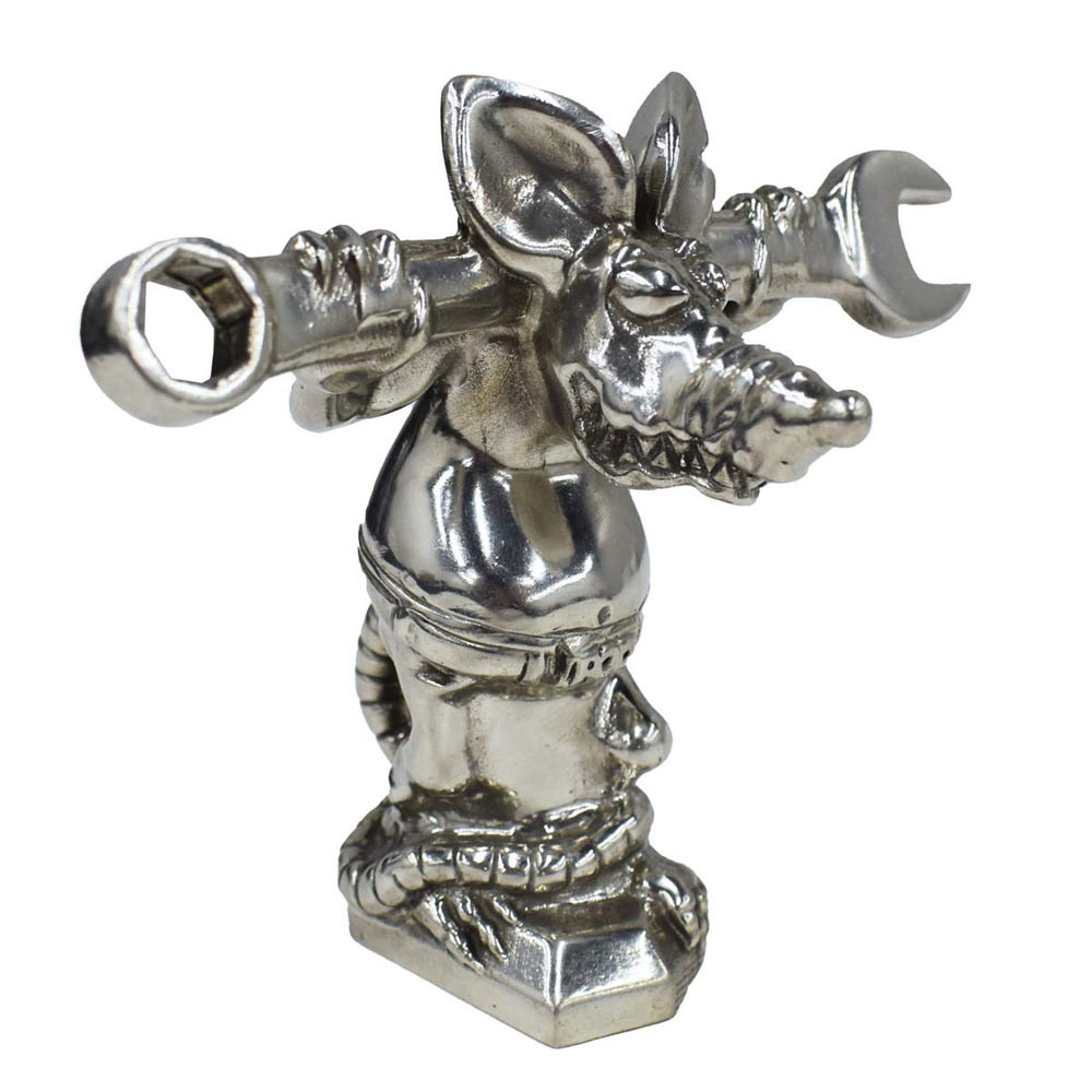 Rat Fink Mechanic Pewter Hood Ornament - Raney's Truck Parts