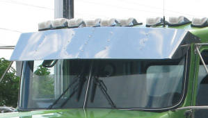 Kenworth Blind Mount 13" Drop Visor For Curved Windshields By RoadWorks ...