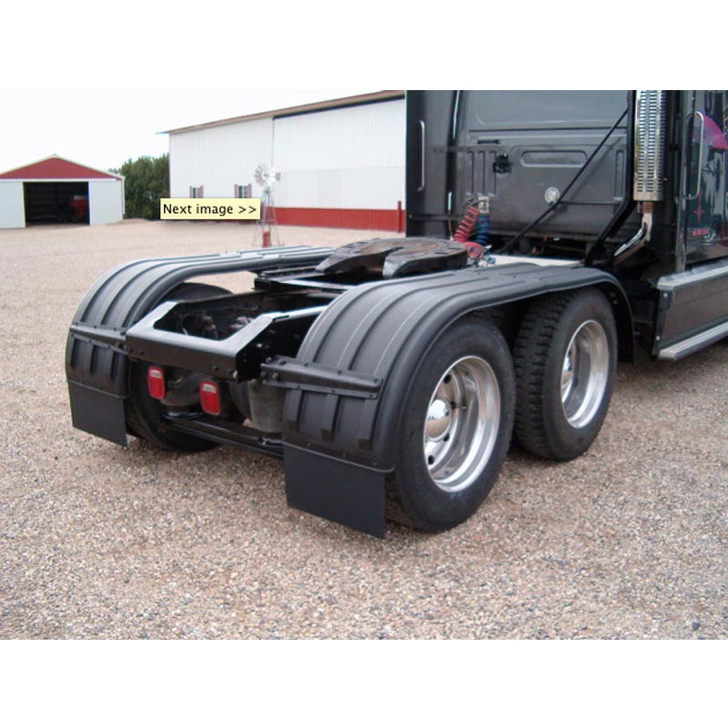 Black Spray Master Poly Truck Fenders For 22.5" Or 24.5" Wheels - Raney ...